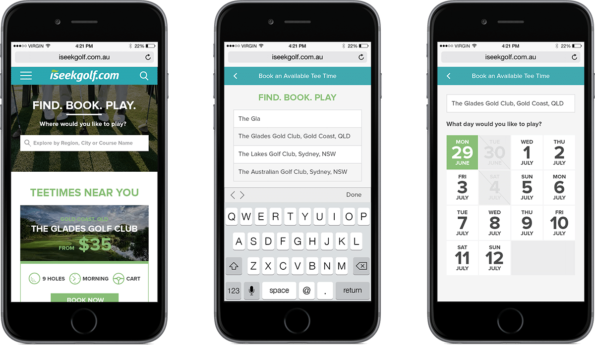 iseekgolf.com - Sin Design + Branding